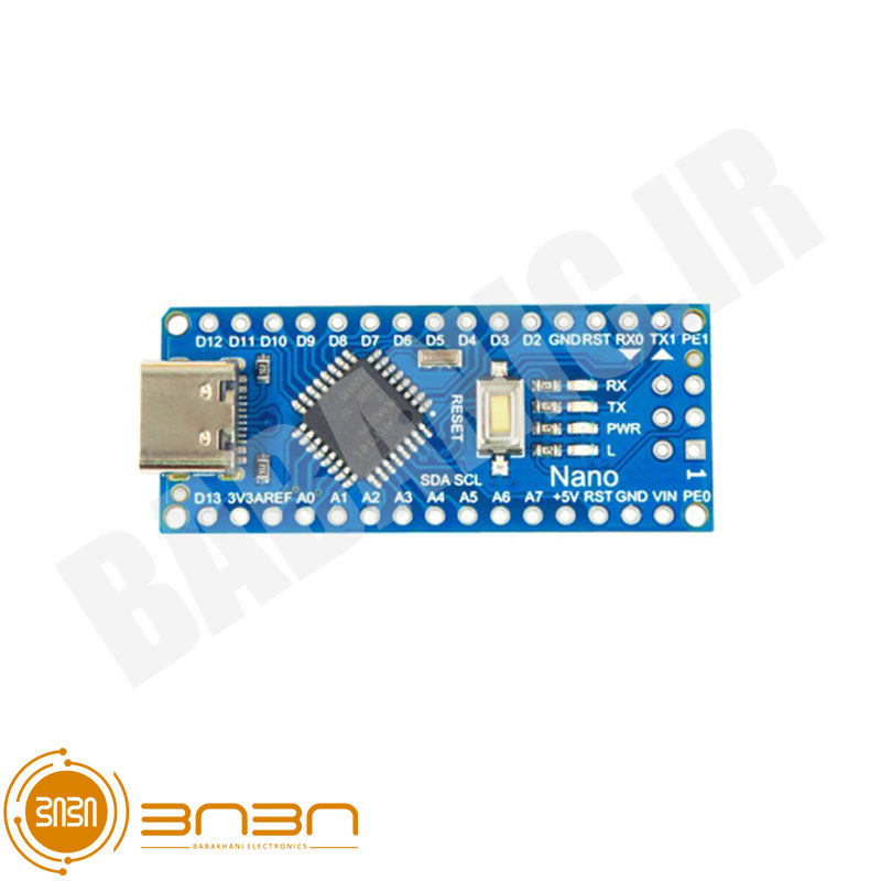 برد آردوينو نانو تایپ سی با آی سی ARDUNI NANO TYPE C CH340 - باباخانی ...