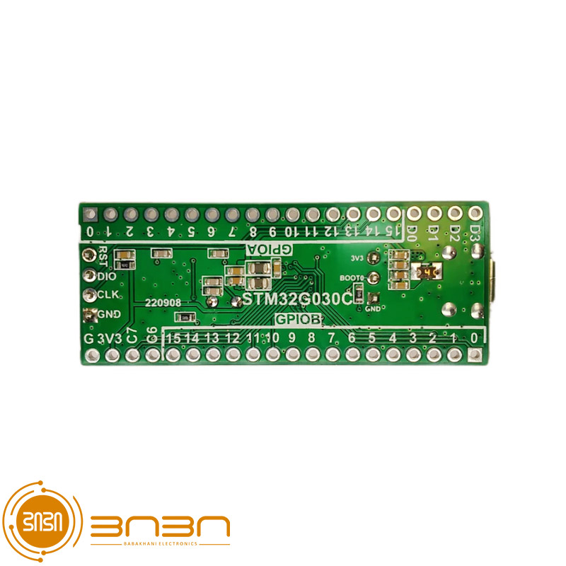 برد توسعه میکروکنترلر STM32G030C8T6 - باباخانی الکترونیک